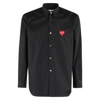 Comme Des Gar&ccedil;ons Homme, Chemises, Noir, Taille: M Chemise Coeur Rouge