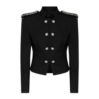 Pinko Mini Military Jacket - - Jackets - Damen - Schwarzk - L