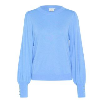 Kaffe KAlizza Pull Col Rond Tricot - Femme - Pulls - Bleu - Taille: 46 FR