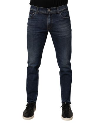 Dolce & Gabbana Blue Cotton Stretch Skinny Men Denim Jeans Co+02+pu Clothing