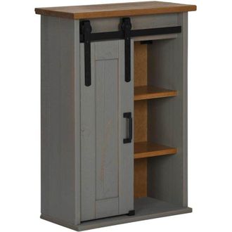 vidaXL Vidaxl - Armoire suspendue halden porte coulissante gris 49x22,5x70 cm