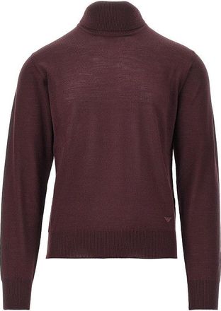 Emporio Armani Dolcevita in lana vergine con ricamo Eagle Man XXL