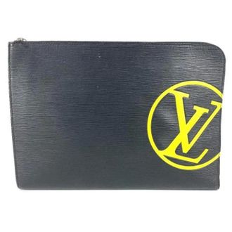 Louis Vuitton unisex, Pre-owned, Noir, Taille: ONE Size Pochette en cuir Pre-owned