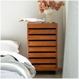 Generic B&uuml;ro-Aktenschrank mit 7 Schubladen, Nachttisch und Beistelltisch, Massivholz-Schrank mit Mehreren Schubladen for Zuhause und B&uuml;ro; mehrstufige Aufbewa