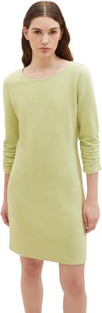 Tom Tailor Tom Tailor Denim Damen Basic Kleid mit Raffarm, 32256 - Dusty Pear Green, XL