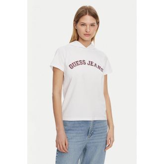Guess T-Shirt W5GP28 J1314 Wei&szlig; Regular Fit