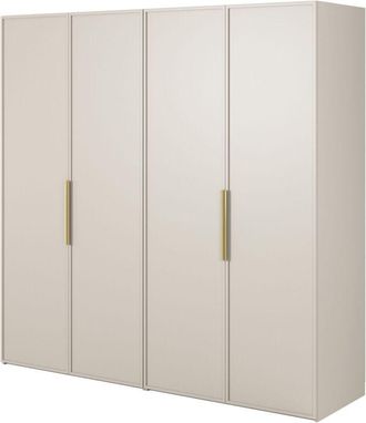 Selsey Frame - Kleiderschrank 4-t&uuml;rig mit 2 Kleiderstangen, 200 cm, greige - Selsey