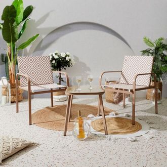 The Home Deco Factory Salon De Jardin Mexico Beige