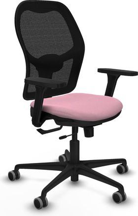 Piqueras y Crespo Rosa Jorquera Schreibtischstuhl mit 3D-Armen, h&ouml;henverstellbare Lendenwirbelst&uuml;tze, ausgestattet mit Syncro/Traslack und injiziertem Schaumstoff, Schw