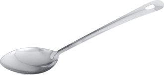 Fackelmann Fackelmann Vorlegelöffel 30 cm LARA, Küchenhelfer aus Edelstahl, Servierlöffel mit praktischer Öse (Farbe: Silber), Menge: 1 Stück