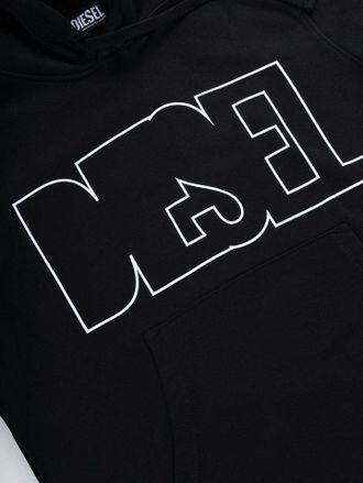 Diesel Kapuzensweatshirt Regular Fit Hoodie - S-GINN-HOOD 260110 Supersoft, Logo-Print
