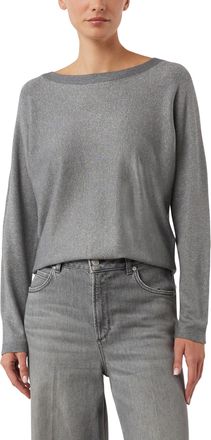 Comma Feinstrick-Pullover aus Glitzergarn mit Fledermausärmel