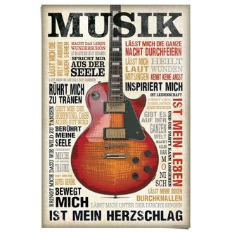 Reinders Poster, Musik ist Leidenschaft, Hobbyraum, Poster, Wanddeko, Room Decor, 150 gr. gl&auml;nzend Bilderdruckpapier, Braun, 91,5 x 61cm
