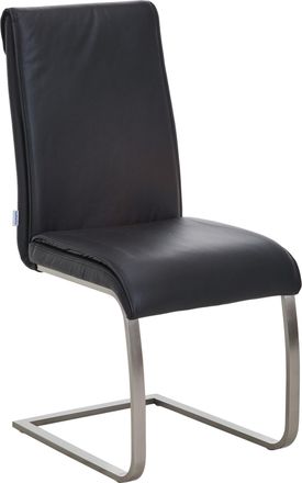 Livetastic Schwingstuhl Echtleder, Schwarz, Metall, Leder, Echtleder, B&uuml;ffelleder, F&uuml;llung: Polyetherschaumkern, eckig, 46x99x62 cm, Esszimmer, St&uuml;hle, Esszimmer