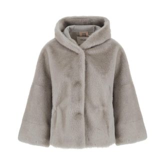 VALENTINI 1972 Kurze Shearling-Jacke - - Jackets - Damen - Grau - XS
