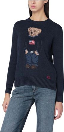 Polo Ralph Lauren Femme, Pulls, Bleu, Taille: 36 FR Bear Sweater