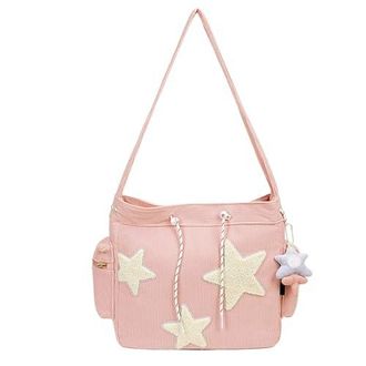 Generic Star -Sac &agrave; bandouli&egrave;re - 38x32x12 cm Grande capacit&eacute; Fourre-tout, Style Hobo, Sac &agrave; bandouli&egrave;re portable &eacute;toile avec fermeture &eacute;clair | Bretelles d&eacute;c