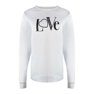 Love Moschino Love Sweatshirt f&uuml;r Damen, Logo, Lang&auml;rmlig (Wei&szlig;)