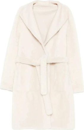Yves Salomon Femme, Manteaux, Beige, Taille: 38 FR L30 Manteau en Shearling Toscana