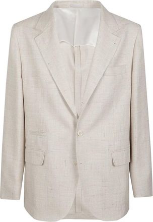 Brunello Cucinelli Homme, Vestes, Beige, Taille: 2XL Veste D&eacute;structur&eacute;e