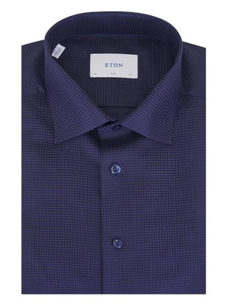 Eton chemise en coton - Bleu