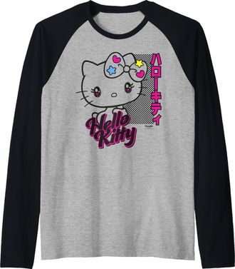 Hello Kitty Bright Tokyo Japan S&uuml;&szlig;es Herz mit Stern, klassisch, s&uuml;&szlig; Raglan