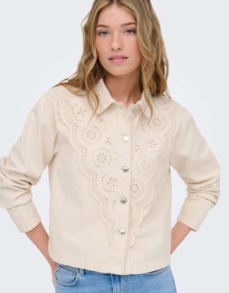 Only Jacke in Moonbeam-Grau