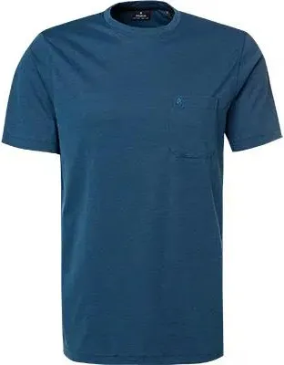 Ragman Herren T-Shirt blau Baumwolle