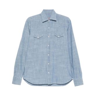 Barba Homme, Chemises, Bleu, Taille: L Casual Chemises