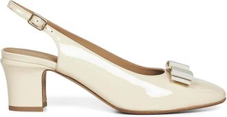 Ferragamo Femme, Chaussures, Beige, Taille: 36 1/2 EU Vara Bow Slingback Escarpins