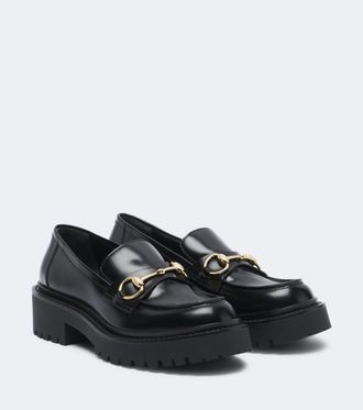 Gucci Mocassins Rhody Horsebit &agrave; plateau en cuir