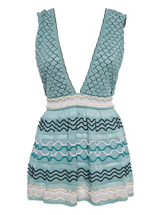 Missoni robe à broderies - Bleu