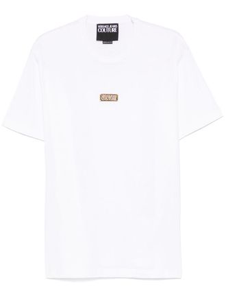 Versace Jeans Couture t-shirt à plaque logo - Blanc