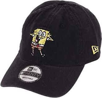 New Era Spongebob Squarepants Spongebob Black 9Twenty Unstructured Strapback Cap - One-Size
