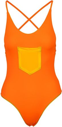 Kalaia Badeanzug Pocket Reversible Orange Swimsuit
