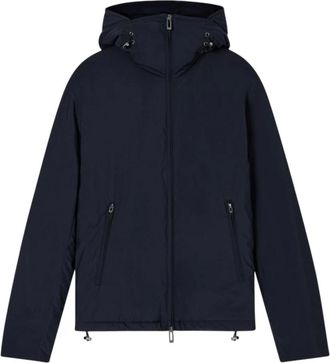 Emporio Armani Homme, Vestes, Bleu, Taille: 2XL Hooded Jacket