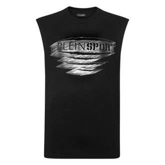 Plein Sport Homme, Tops, Noir, Taille: 4XL T-shirt sans manches Col Rond