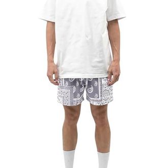 Generic Short court pour homme - Short de sport en plein air - Pour l&eacute;t&eacute; - Nouveau sport - Course &agrave; pied - Short de basket-ball imprim&eacute;, gris, 3XL