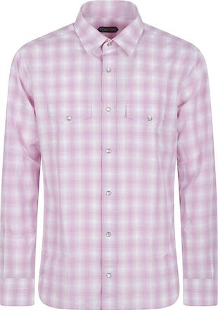 Tom Ford Homme, Chemises, Rose, Taille: 3XL Check Shirt