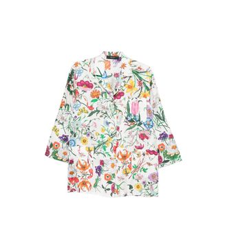 Gucci Flora-print Silk Shirt