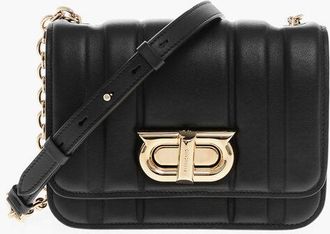 Ferragamo Quilted Leather Crossbody Bag with Chain Strap Gr&ouml;&szlig;e Unica
