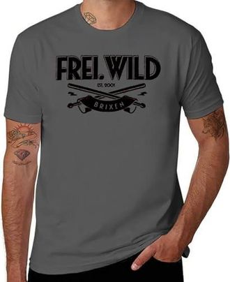 Generic Frei.Wild Wo Die Besten Trohnen T-shirt pour homme, Style gris fonc&eacute;, 4XL