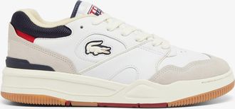 Lacoste Herren Sneaker Lineshot, Logo, Leder (Naturwei&szlig;)