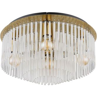 Globo Lighting Deckenleuchte Deckenlampe Wohnzimmerlampe Metall Gold Glasst&auml;be d 25 cm