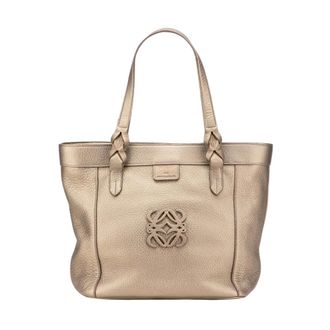 Loewe Sac cabas Pre-owned en cuir avec anses tress&eacute;es et poche int&eacute;rieure - Femme - Pre-owned - Beige - Taille: ONE Size