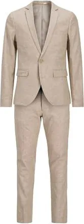 Jack & Jones Jprriviera Linen Suit Sn Pls Costume, Travertine/Fit : Coupe Slim, 68 Große Größen Homme