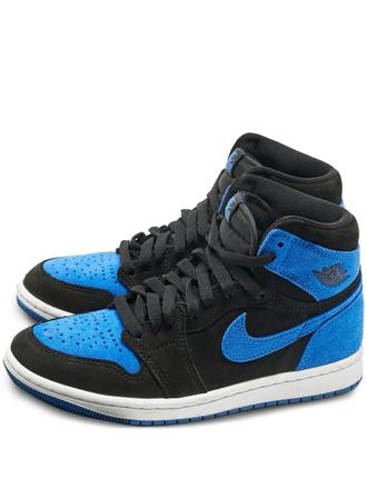 Nike Jordan baskets en daim et cuir - Noir