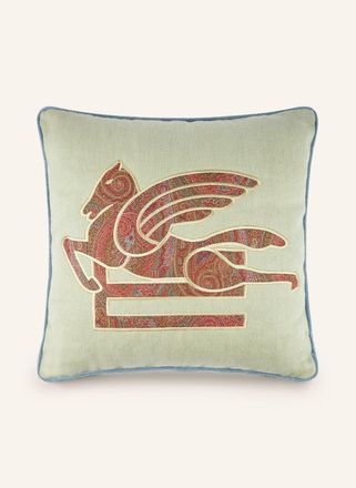 Etro Home Etro Home Dekokissen Aus Leinen gruen
