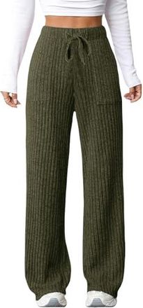 Generic Pantalons Sport pour Femme Chic Et Elegant &Eacute;t&eacute; Longueur Pants Pas Cher Relax Fit Loisirs Sweatpants Comfy D&eacute;tente Tenue Fluide Confortable Taille Elas