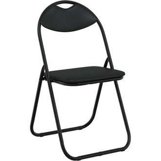 vidaXL Klappstuhl 8 pcs Schwarz 48 x 43,5 x 81 cm Kunstleder vidaXL